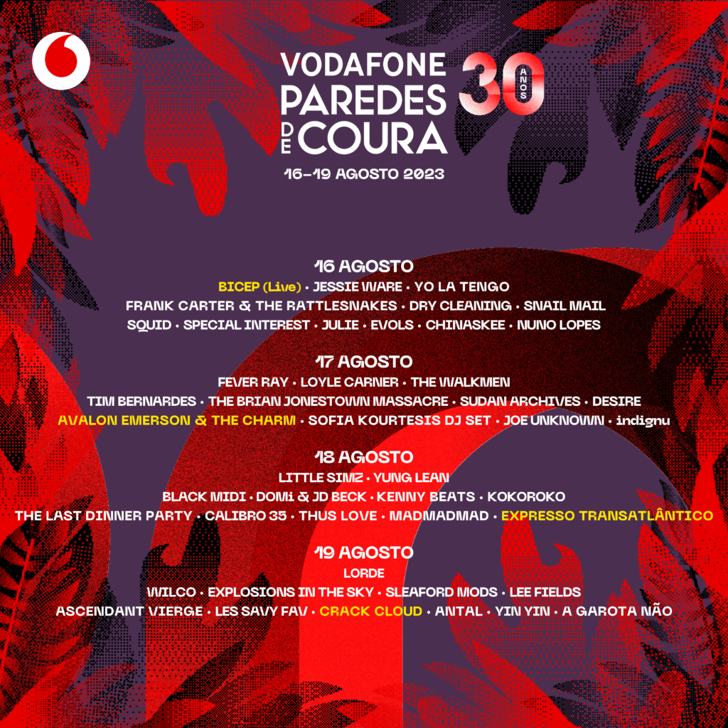 Cartel completo del Paredes de Coura 2023 - festis